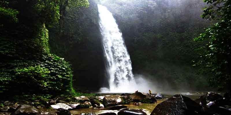 Air Terjun Nungnung, Lokasi dan waktu terbaik berkunjung